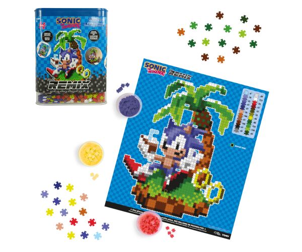 Jixelz REMIX Sonic puzzle plastové pixel art Chillin' Sonic | WikyHračky